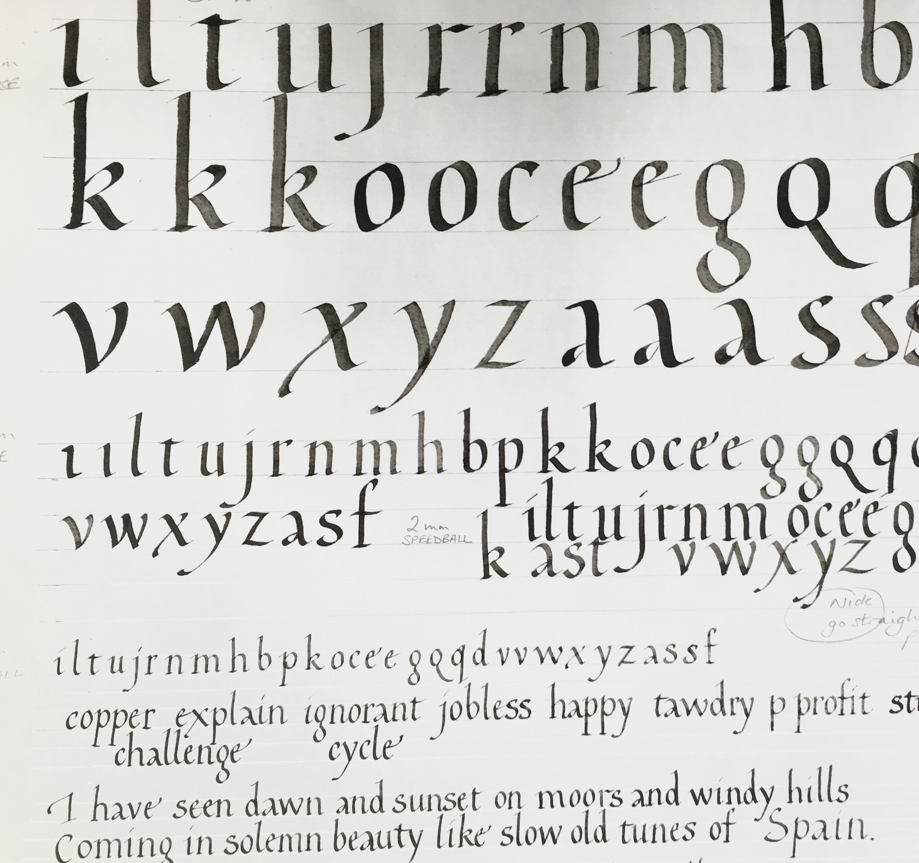 Learning Humanist Script – Gloucestershire Lettering Arts